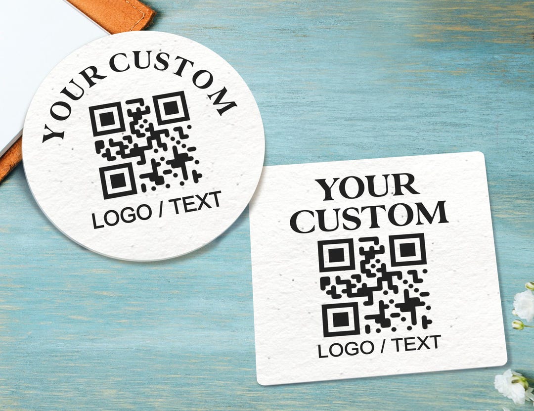 Custom Seed Paper With QR Code, Business Logo Seed Paper, Plantable ...