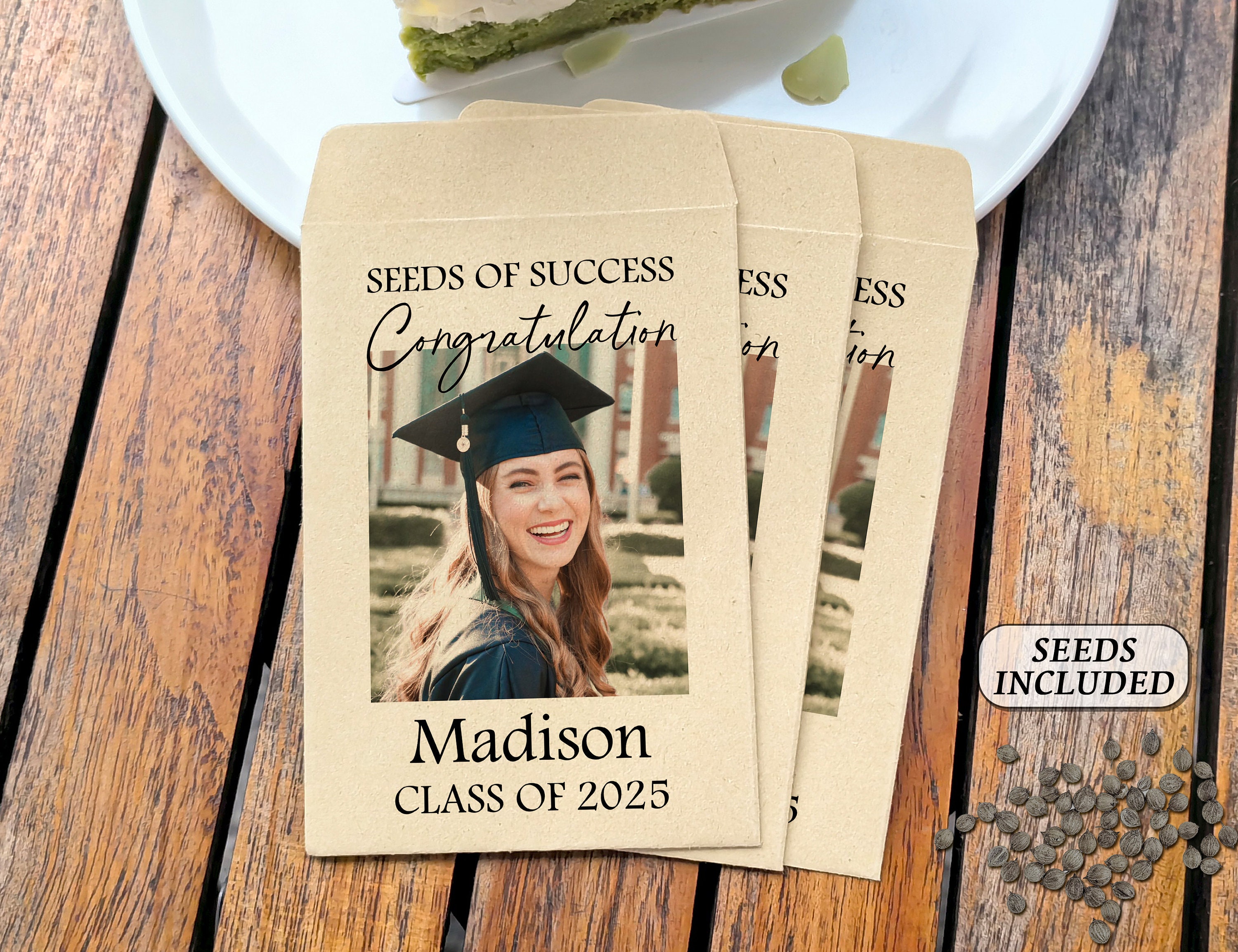 Photo Seeds of Success Seed Packet Unique Personalized Graduation ...