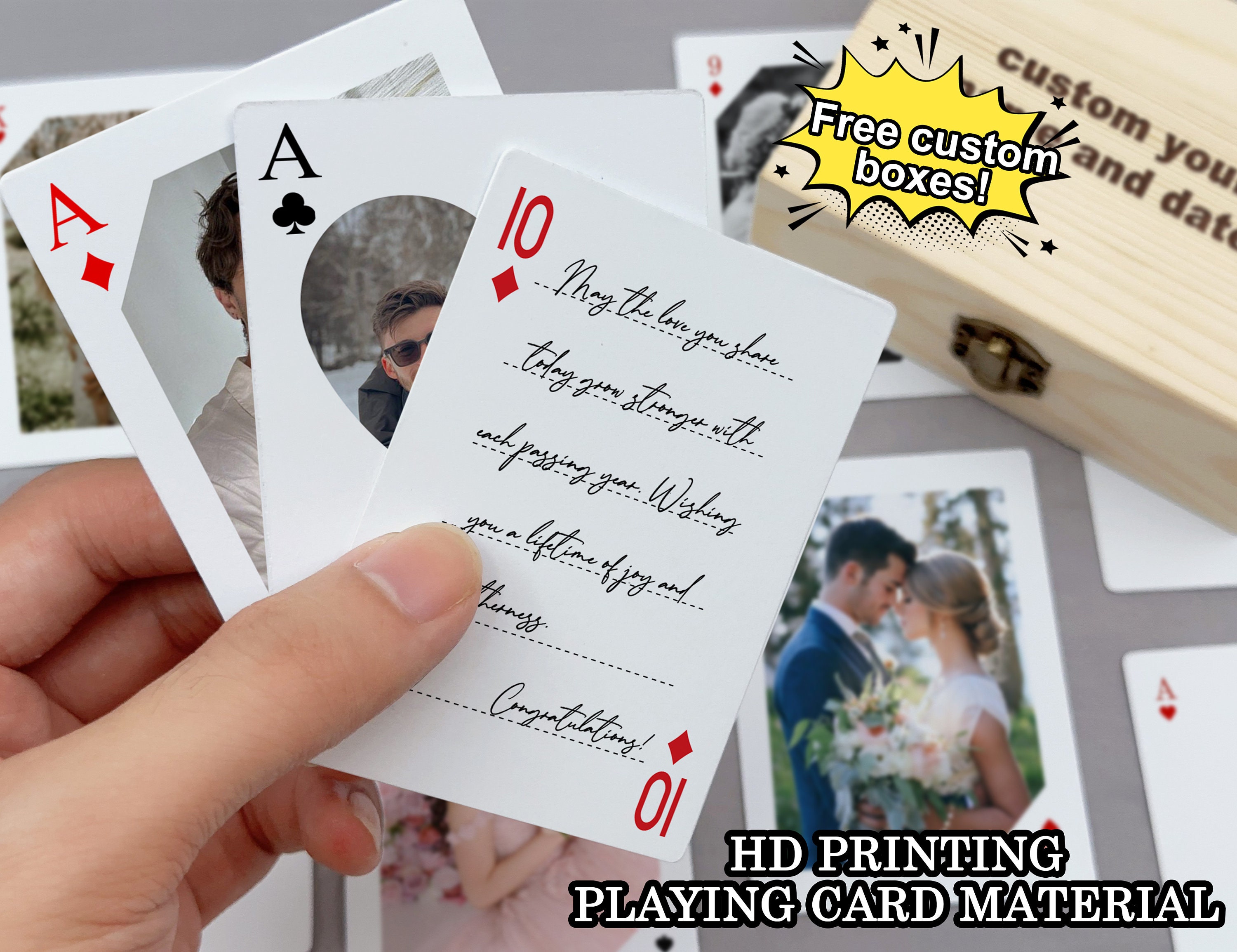 Personalized Photo Playing Cards Destination Wedding Guest Book ...