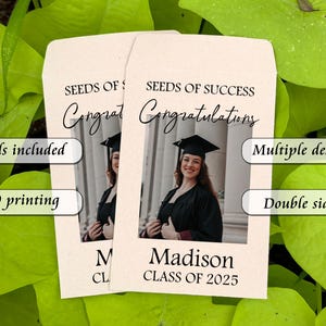 Photo Seeds of Success Seed Packet Unique Personalized Graduation ...
