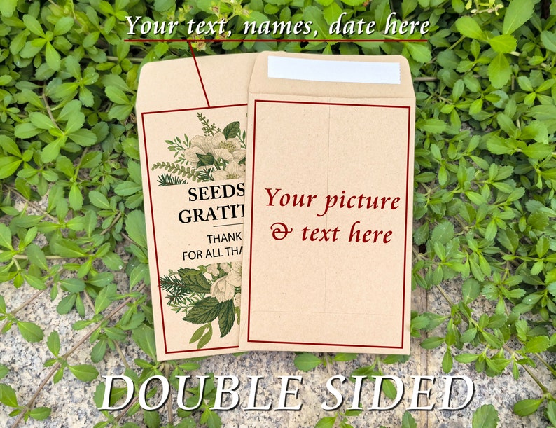 Personalized Party Favor for Graduations Teachers/gratitude Seed Packet ...