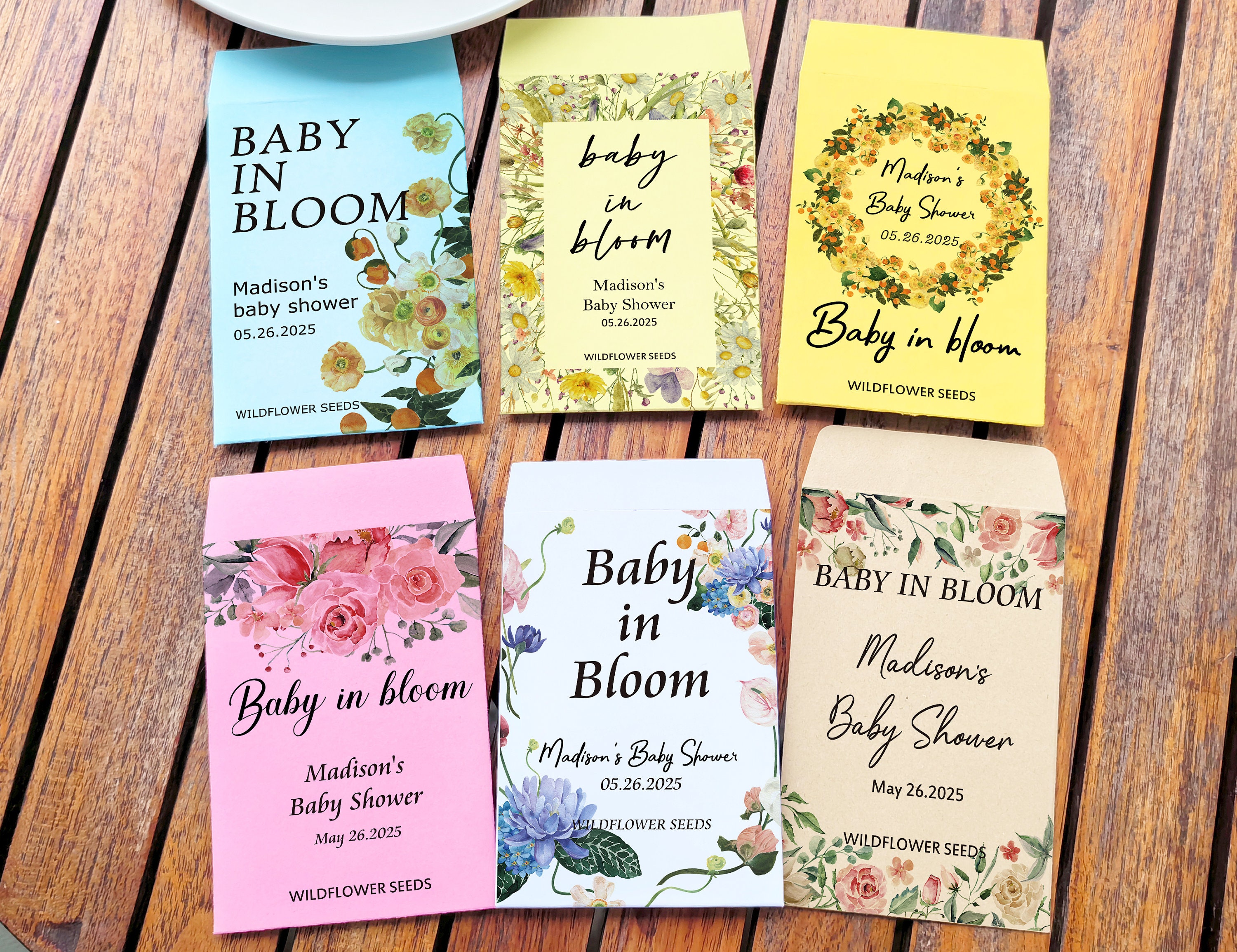 Wildflower Seed Packet Baby Shower Favors/baby Shower Favors/baby in ...