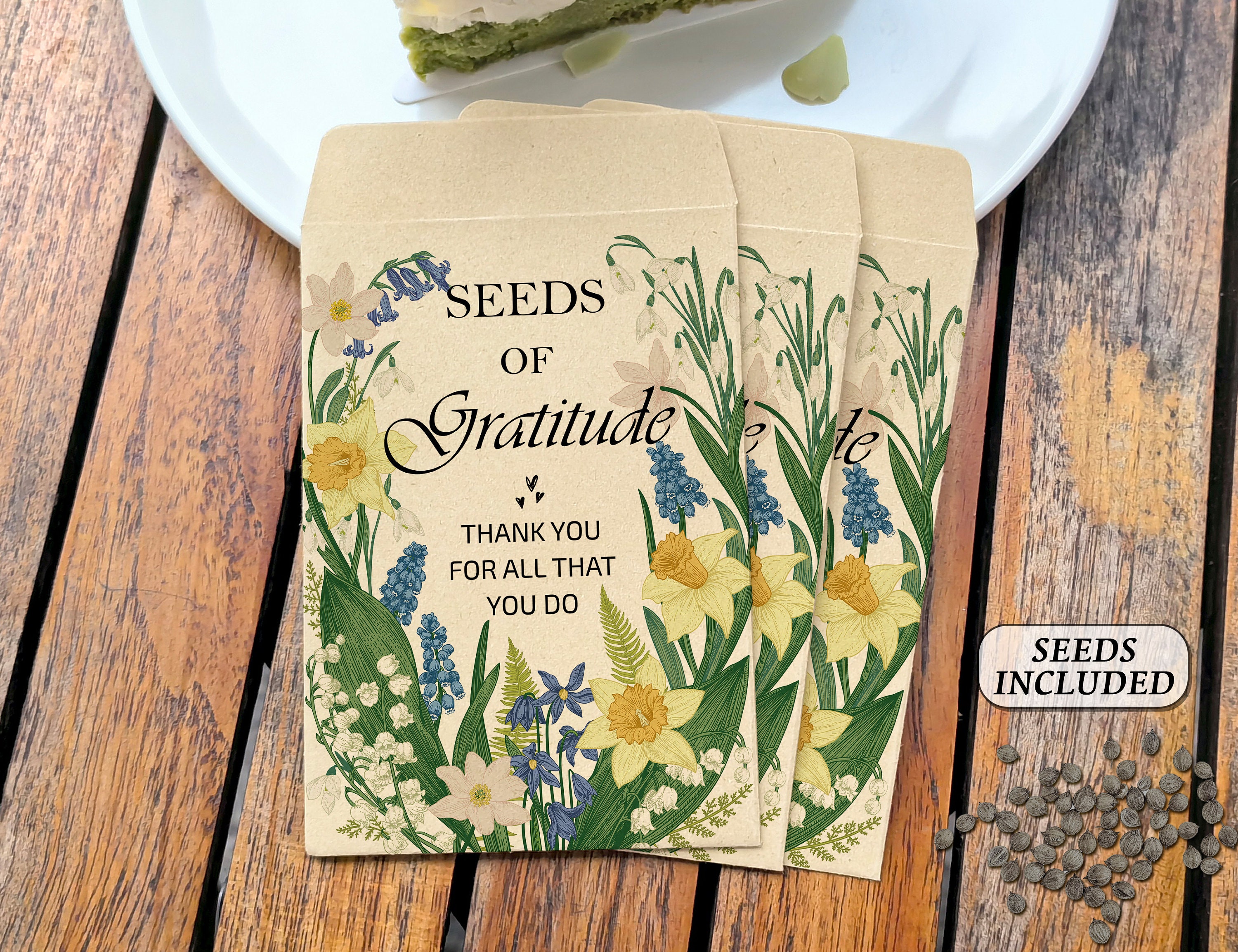 Gratitude Seed Packet/wildflower Thank You Seed Packet Favor for ...