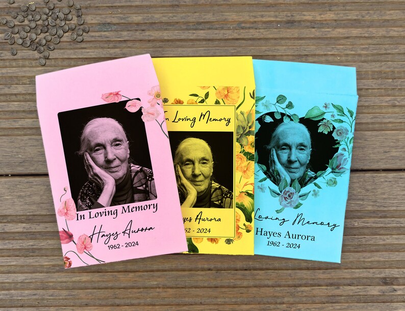 Memorial Flower Seed Packets With Seeds Included in Loving Memory ...