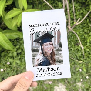 Photo Seeds of Success Seed Packet Unique Personalized Graduation ...