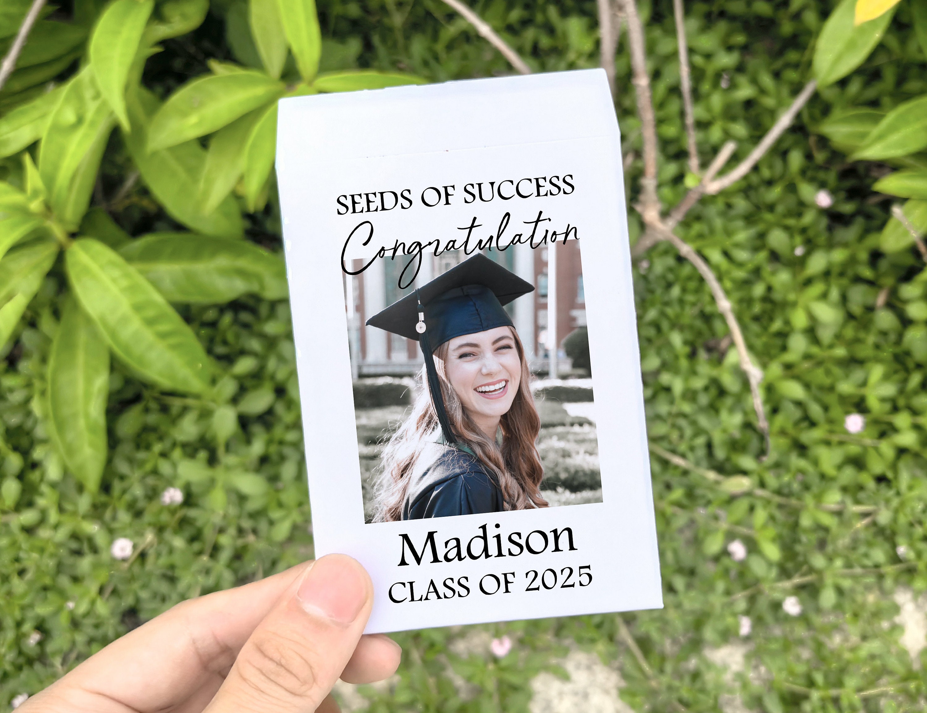 Photo Seeds of Success Seed Packet Unique Personalized Graduation ...