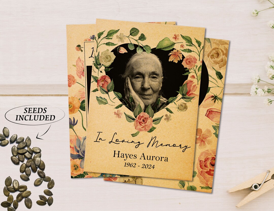 Funeral Seed Packet Favor, Forget Me Not Seeds/celebration of Life ...