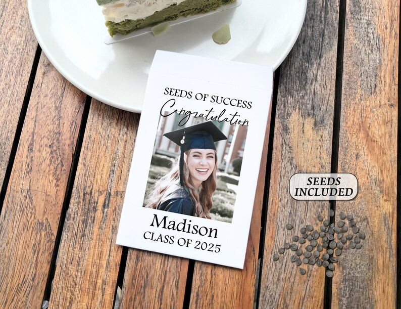 Photo Seeds of Success Seed Packet Unique Personalized Graduation ...