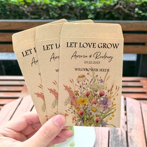 Seed Packet Wedding Favor in Bulk/let Love Grow/custom Wedding ...