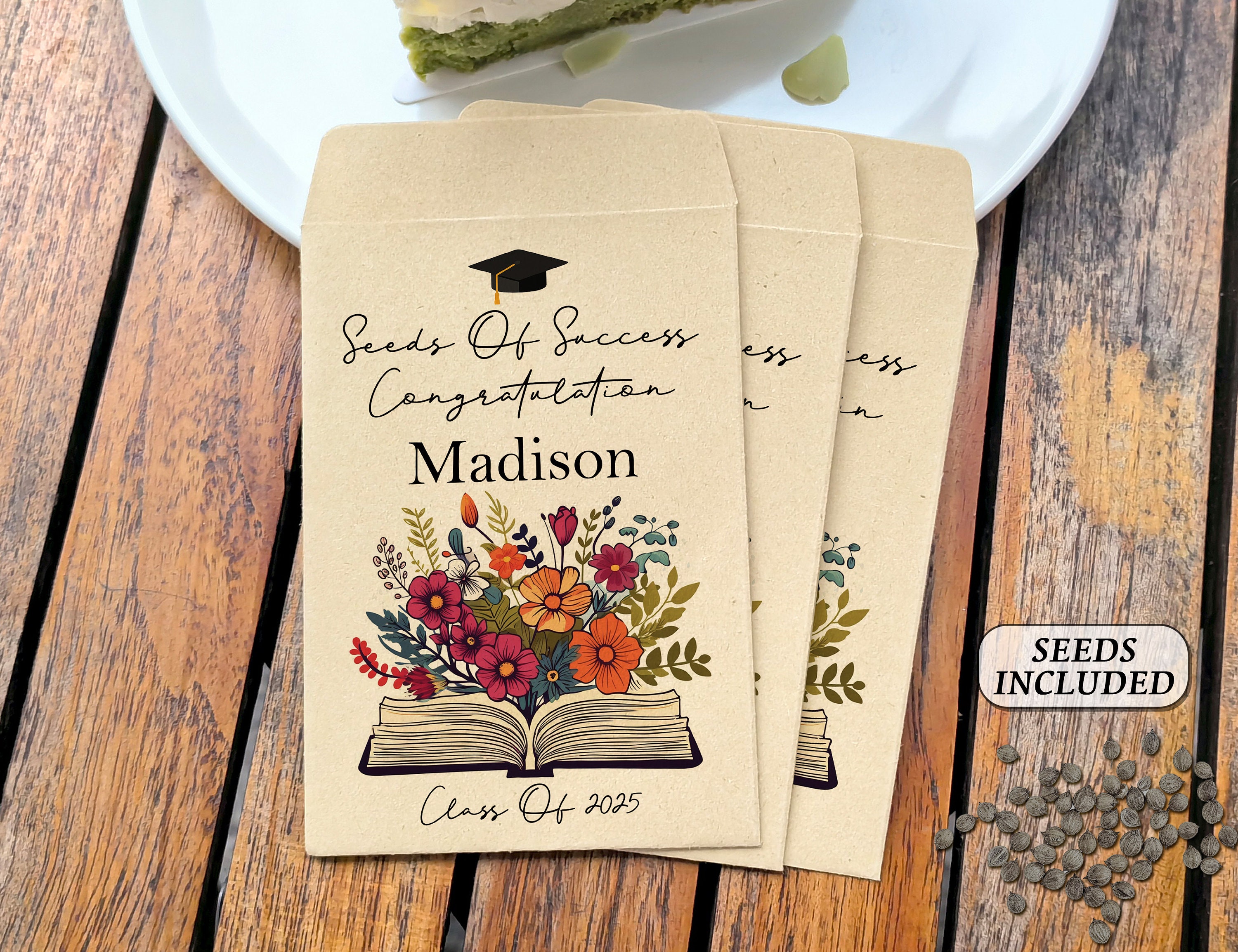 Bulk Graduation Gift Seed Packet Custom Grad Party Favor Personalized ...