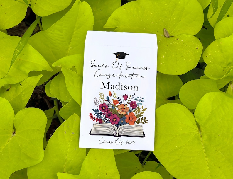 Bulk Graduation Seed Packet Custom Grad Party Favor Personalized ...