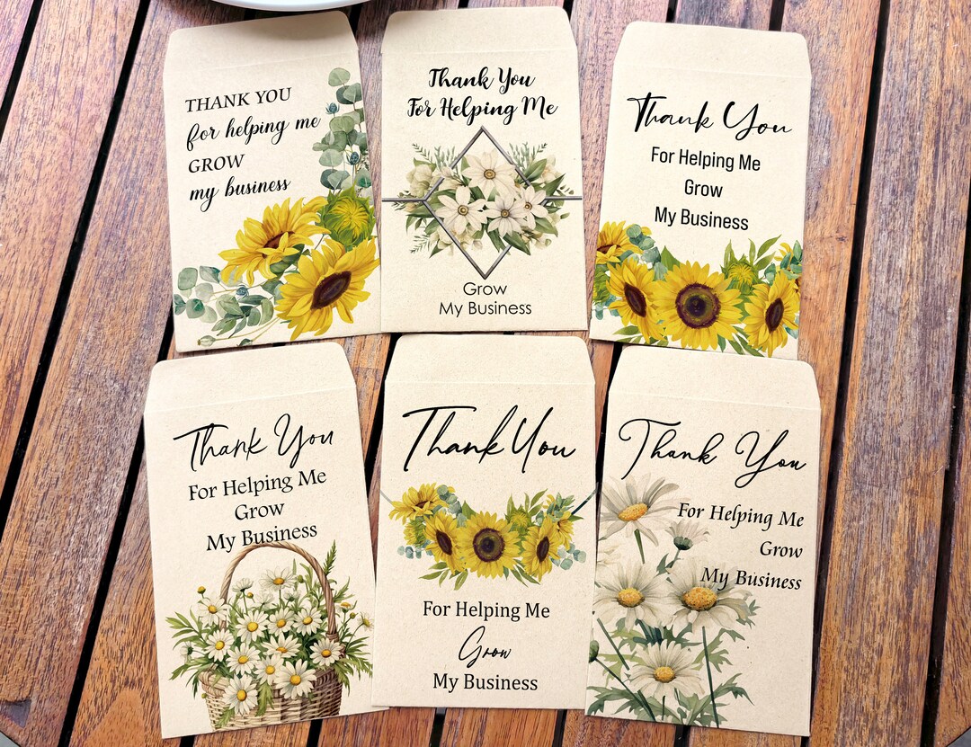 Business Referral Seed Packet SEEDS INCLUDED Real Estate Agent Business ...