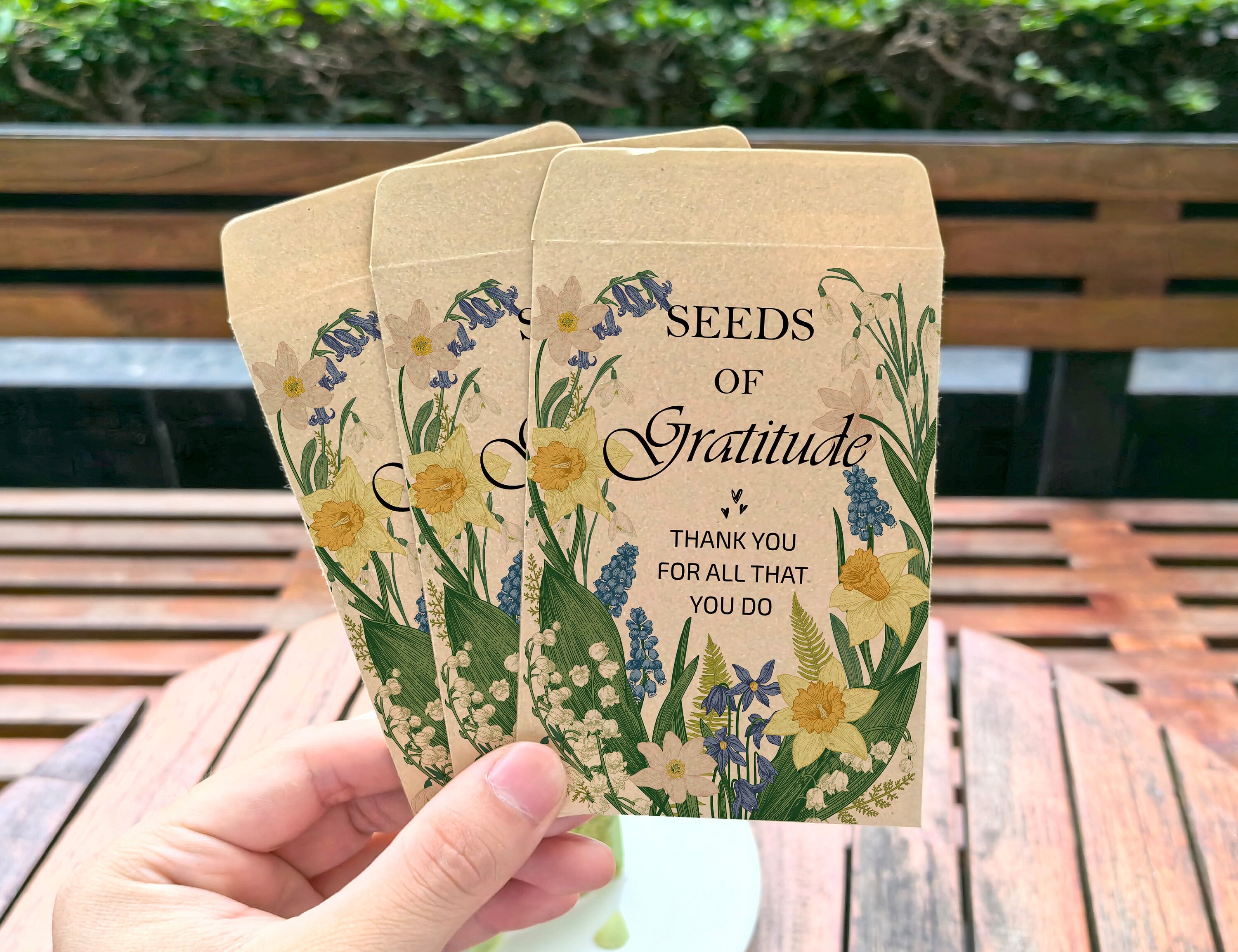 Gratitude Seed Packet/wildflower Thank You Seed Packet Favor for ...