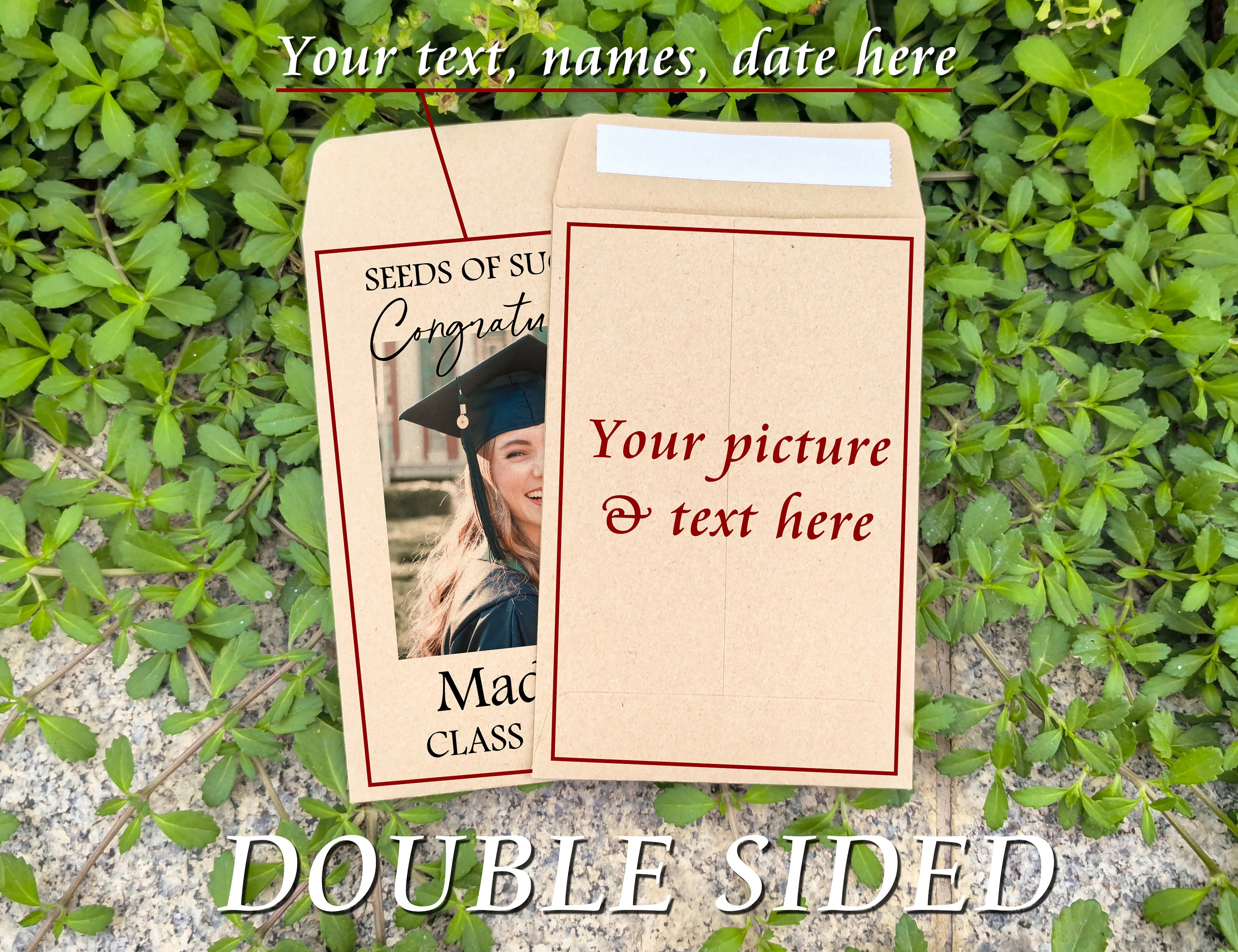 Photo Seeds of Success Seed Packet Unique Personalized Graduation ...