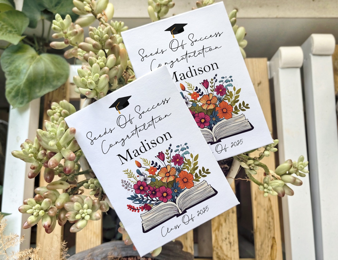 Bulk Graduation Gift Seed Packet Custom Grad Party Favor Personalized ...