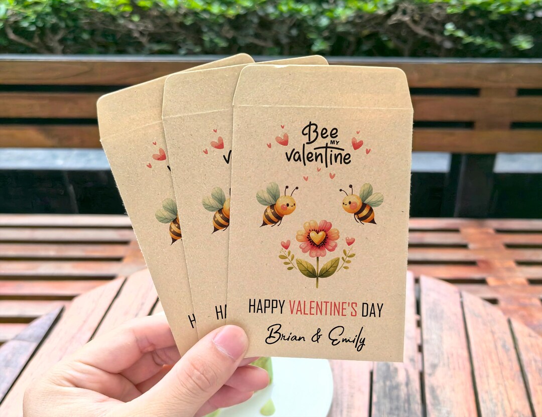 Personalized Valentine Seed Packets/happy Valentine's Day Seed Packets ...