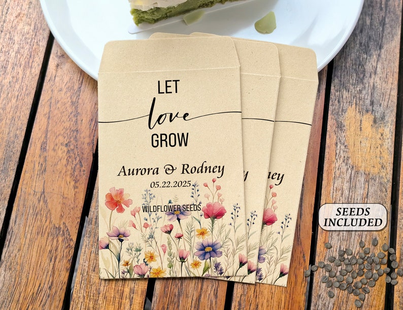 Personalized Seed Packets Wedding Favors for Guests in Bulk/custom ...