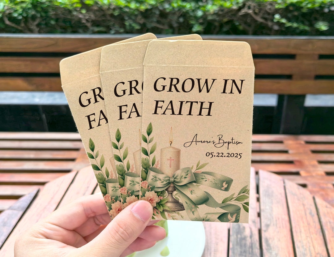 Grow in Faith Church Gift/first Communion Seed Favor/personalized ...