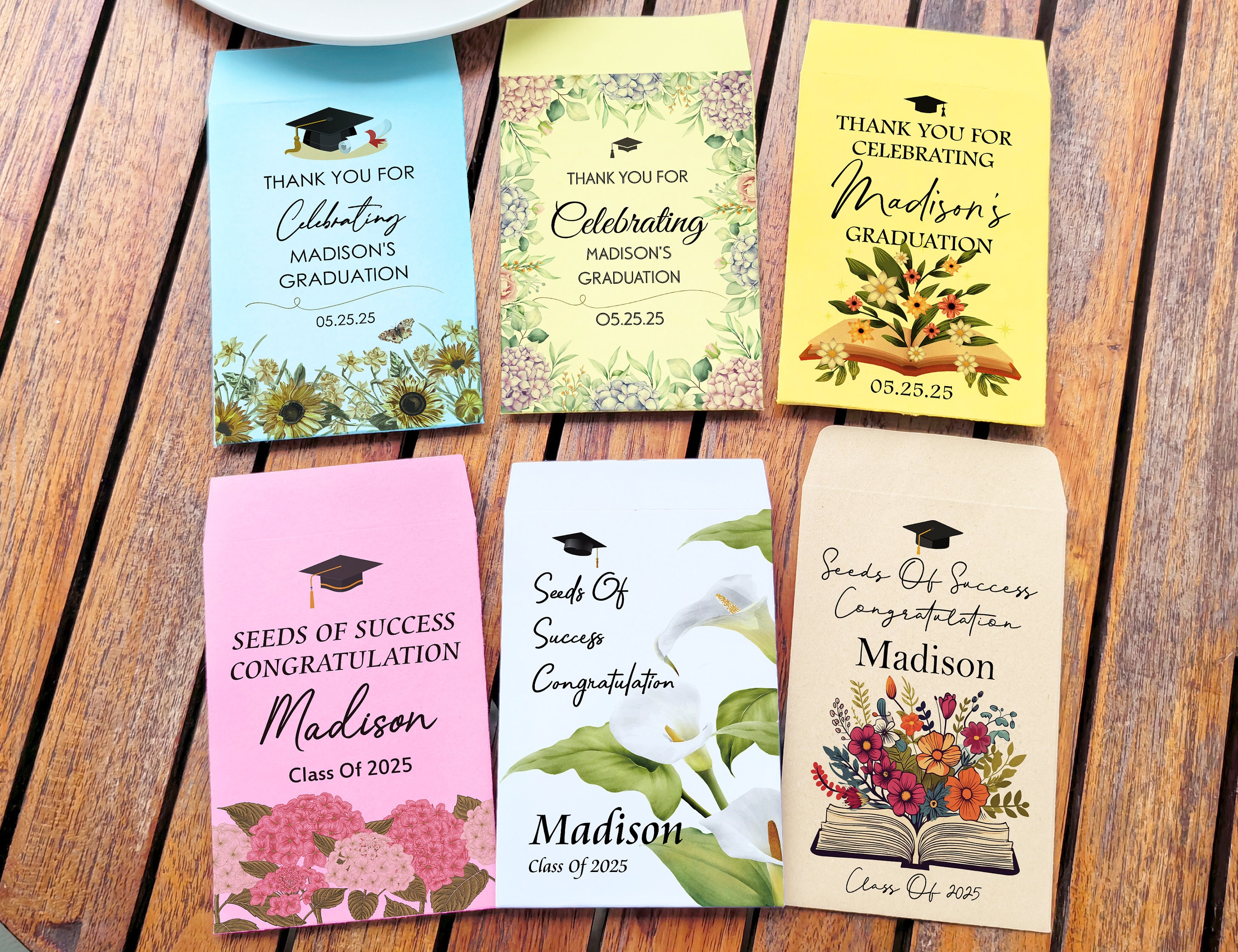 Bulk Graduation Gift Seed Packet Custom Grad Party Favor Personalized ...