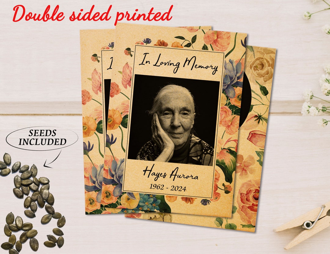 Custom Seed Packets Photo Printing Double Sided/seed Packets Seed ...