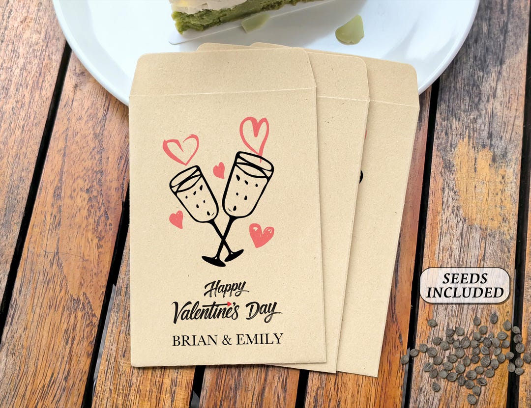 Personalized Valentine Seed Packets/happy Valentine's Day Seed Packets ...
