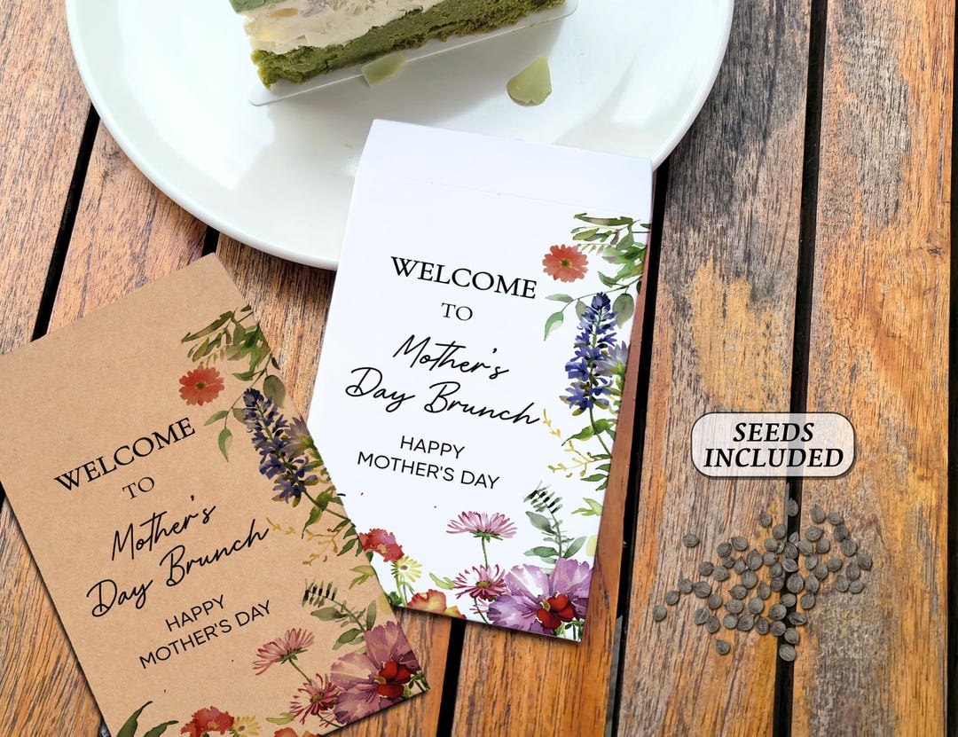 Personalized Mother's Day Brunch Favor Seed Packets/plantable Mother's ...