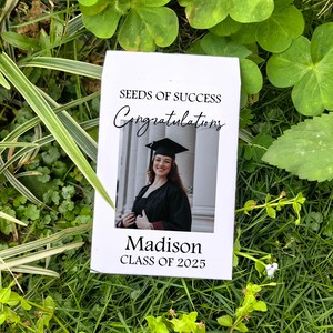 Photo Seeds of Success Seed Packet Unique Personalized Graduation ...