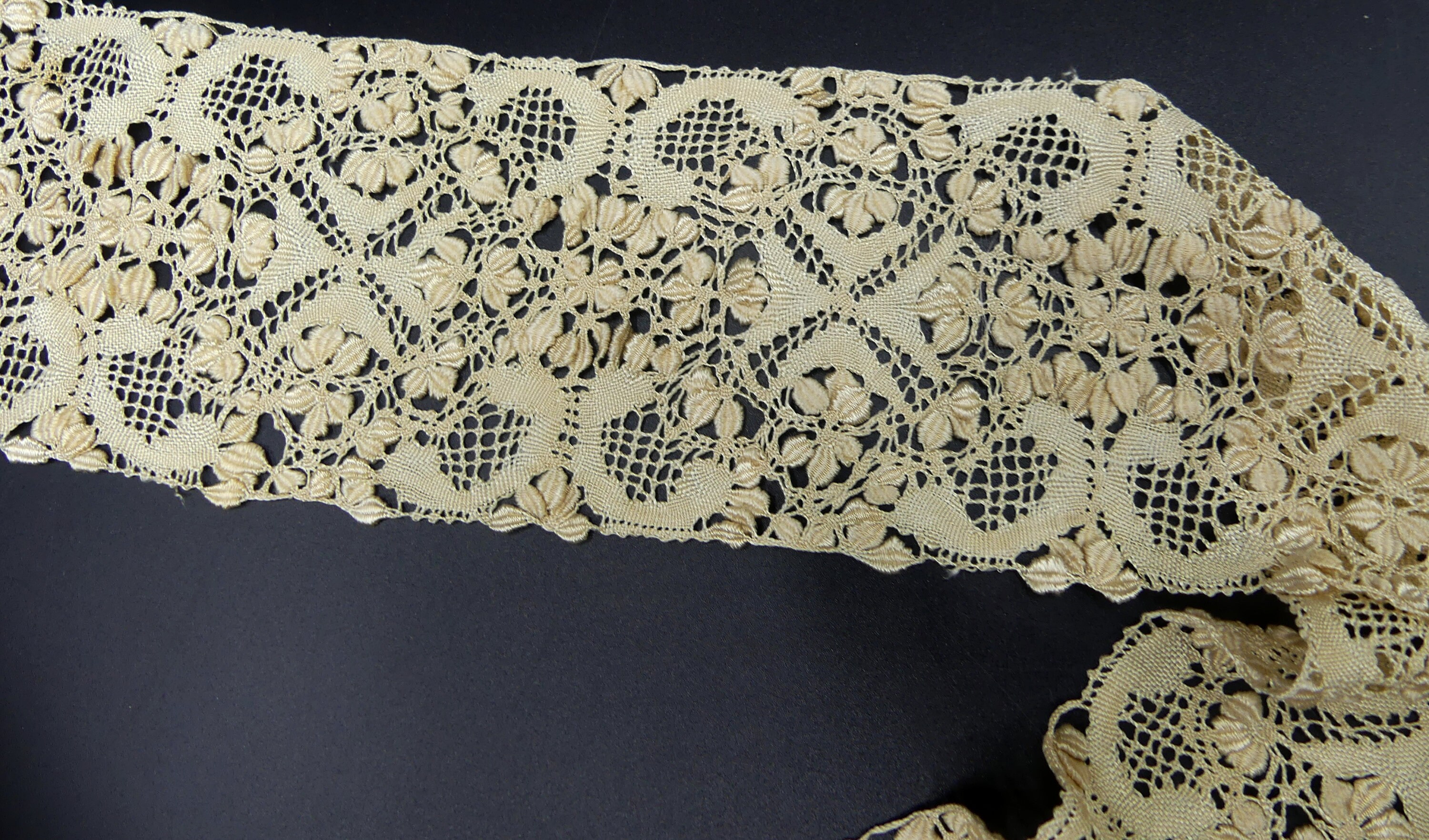 Antique 19th Century Victorian Wide Handmade Bobbin Trim Color Cream ...