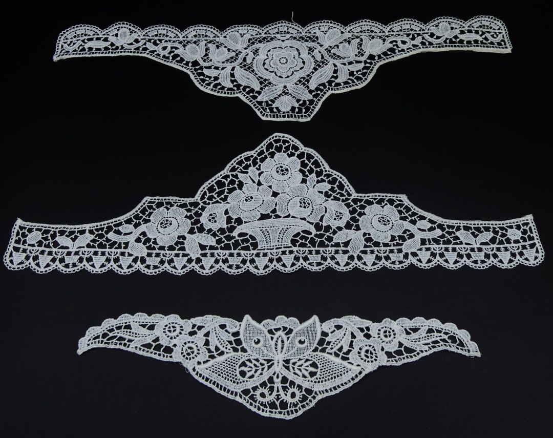 Vintage 3 Pieces Lace Parts - Etsy