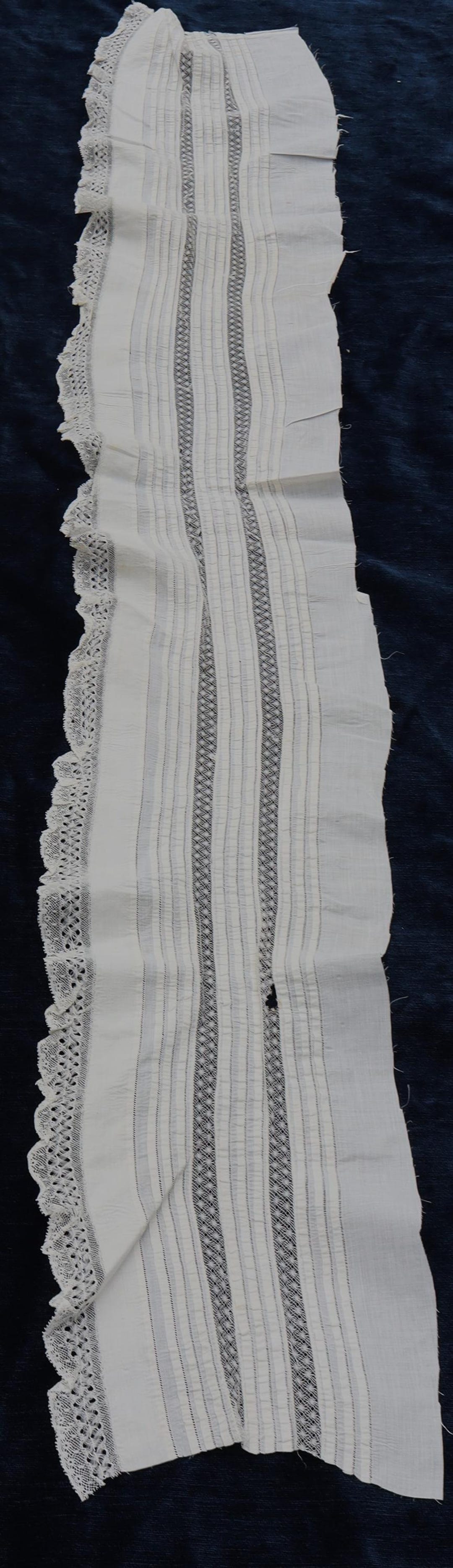 Antique Victorian Cotton Fabric Broderie & Lace Trim Color Ecru - Etsy