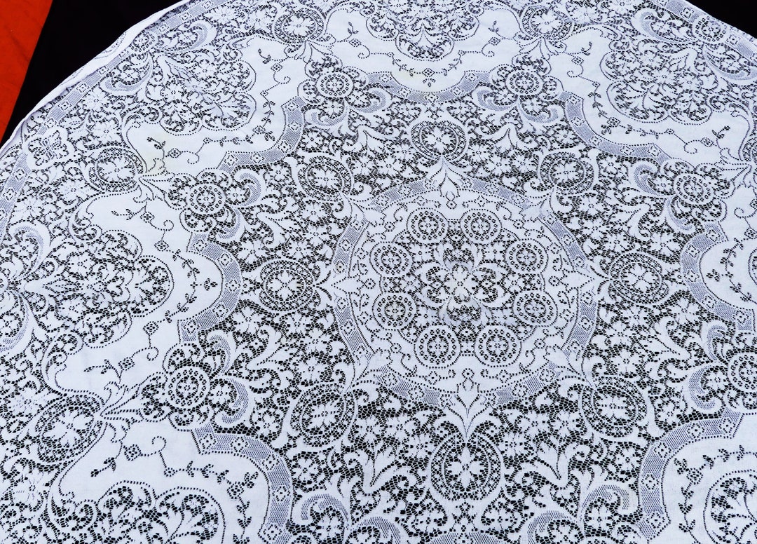 Vintage Quaker Lace Tablecloth 65” X 67” - Etsy