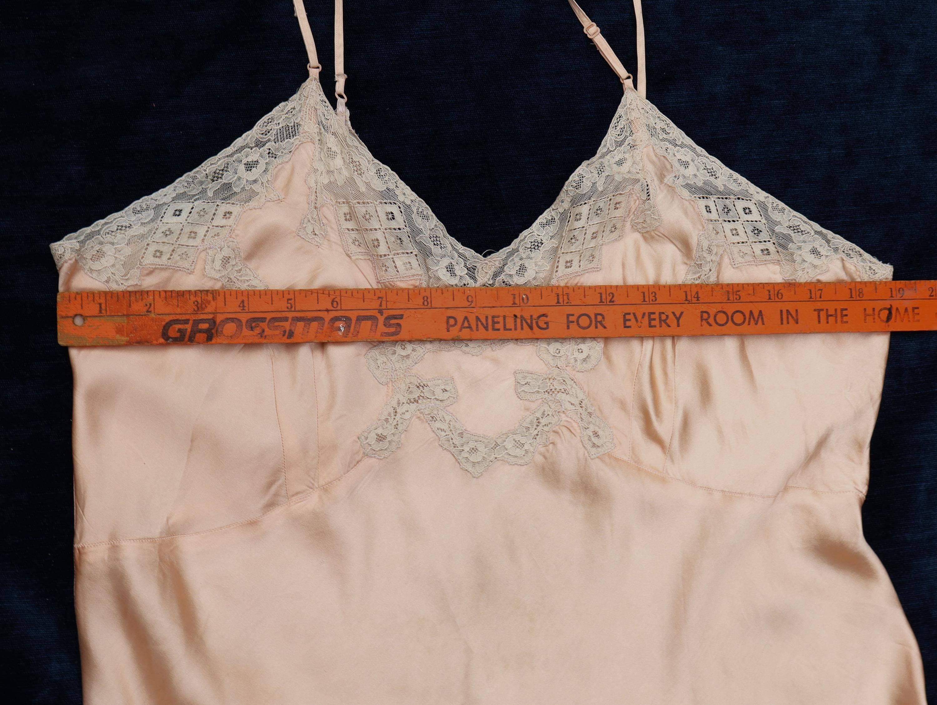 Antique Vintage 30's Franklin Simon & Co Silk W French Alencon Lace ...