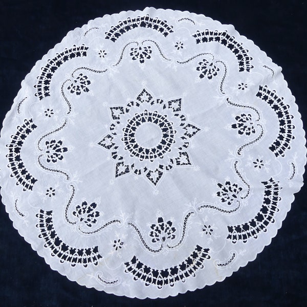 Antique Cutwork Tablecloth - Etsy