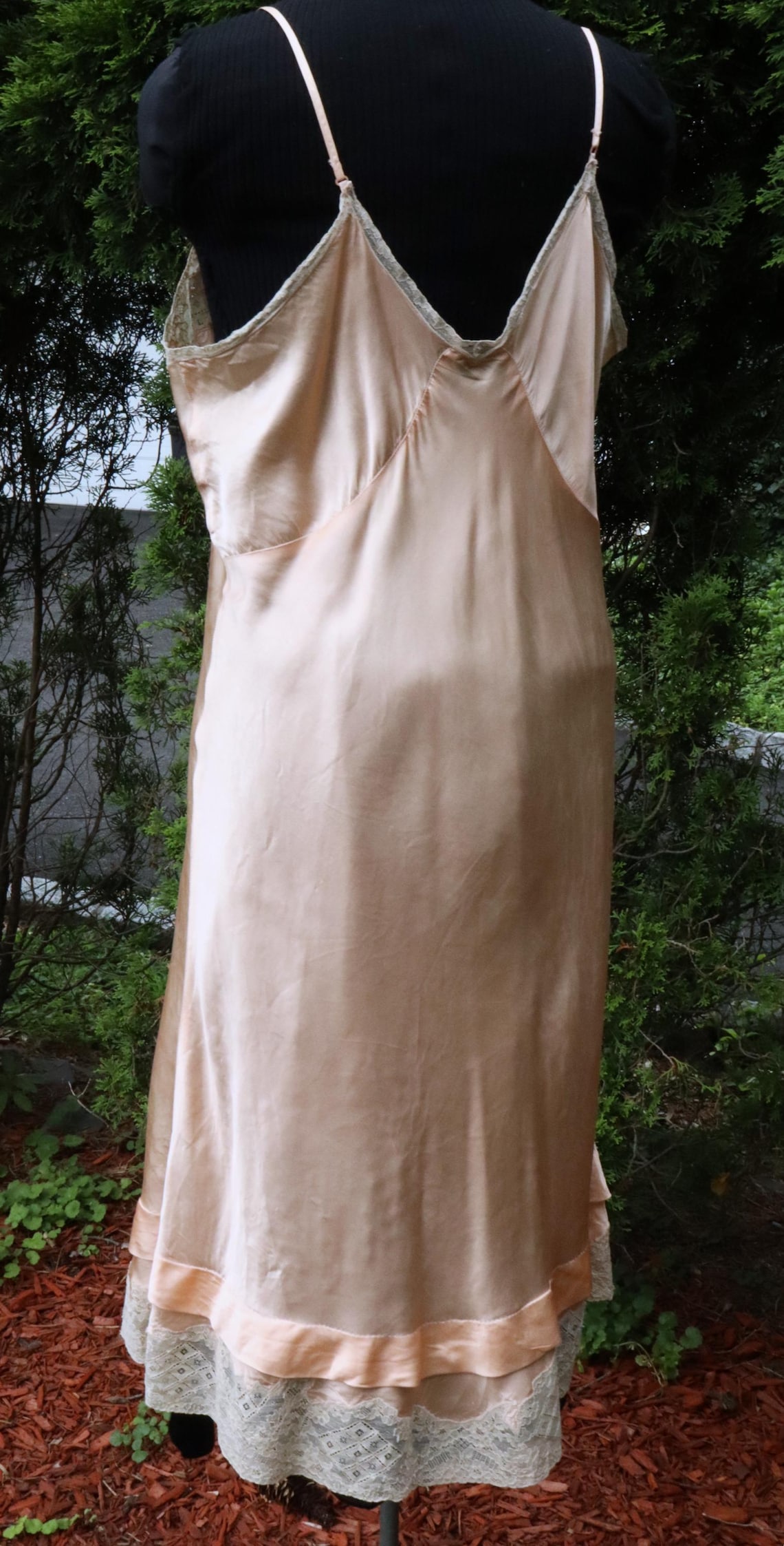 Antique Vintage 30's Franklin Simon & Co Silk W French Alencon Lace ...