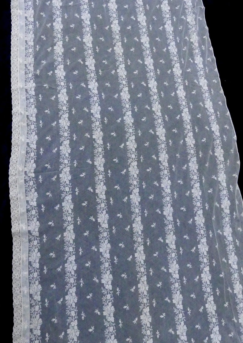 Antique French Handmade Tambour Lace Panel W Lace Trim 80” X 38” - Etsy