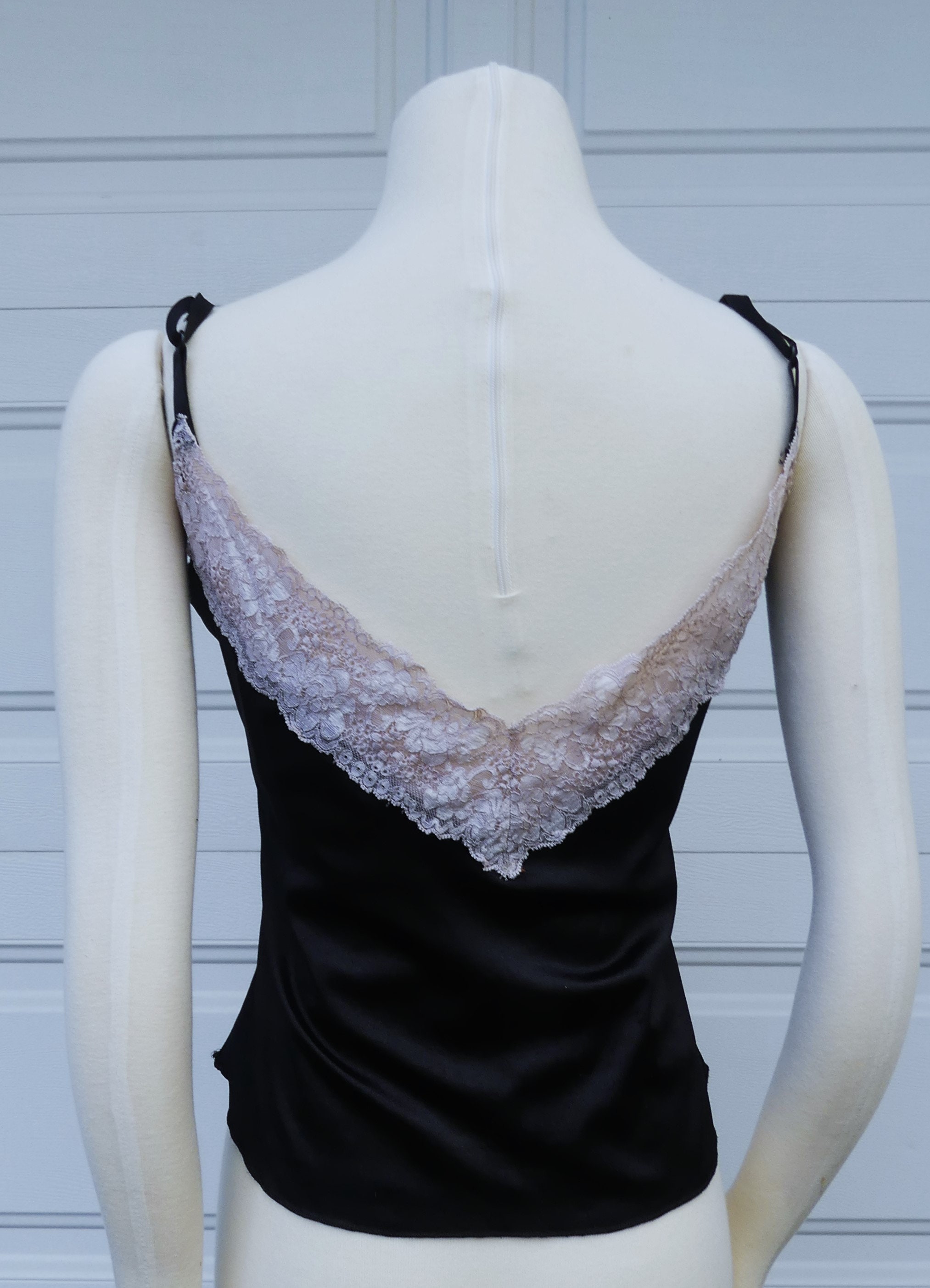 Vintage Shameless Black And Lace Trim Camisole Tank Top Size L Etsy