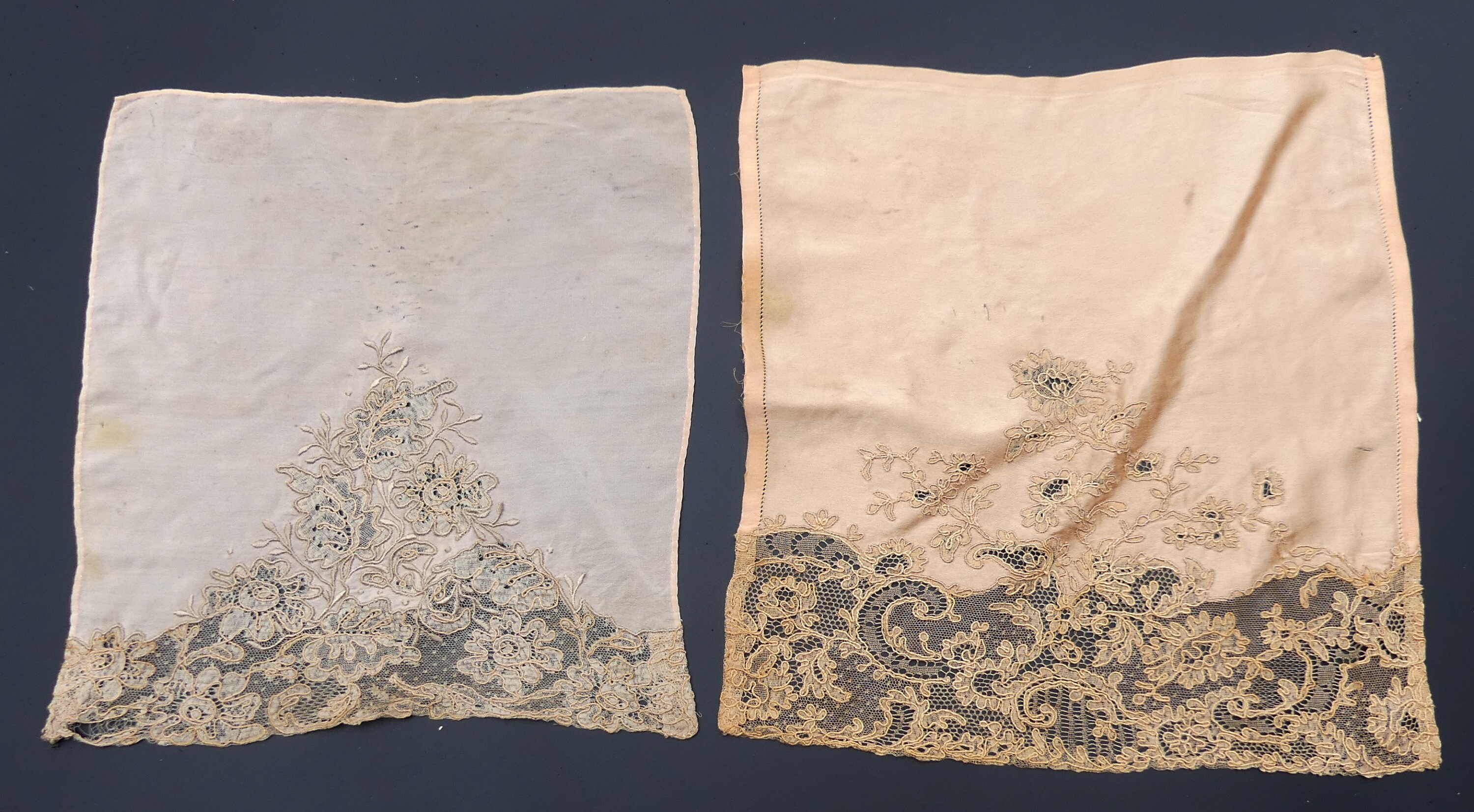 Vintage 20's French 2 Alencon Lace With Silk Parts Color Peach - Etsy