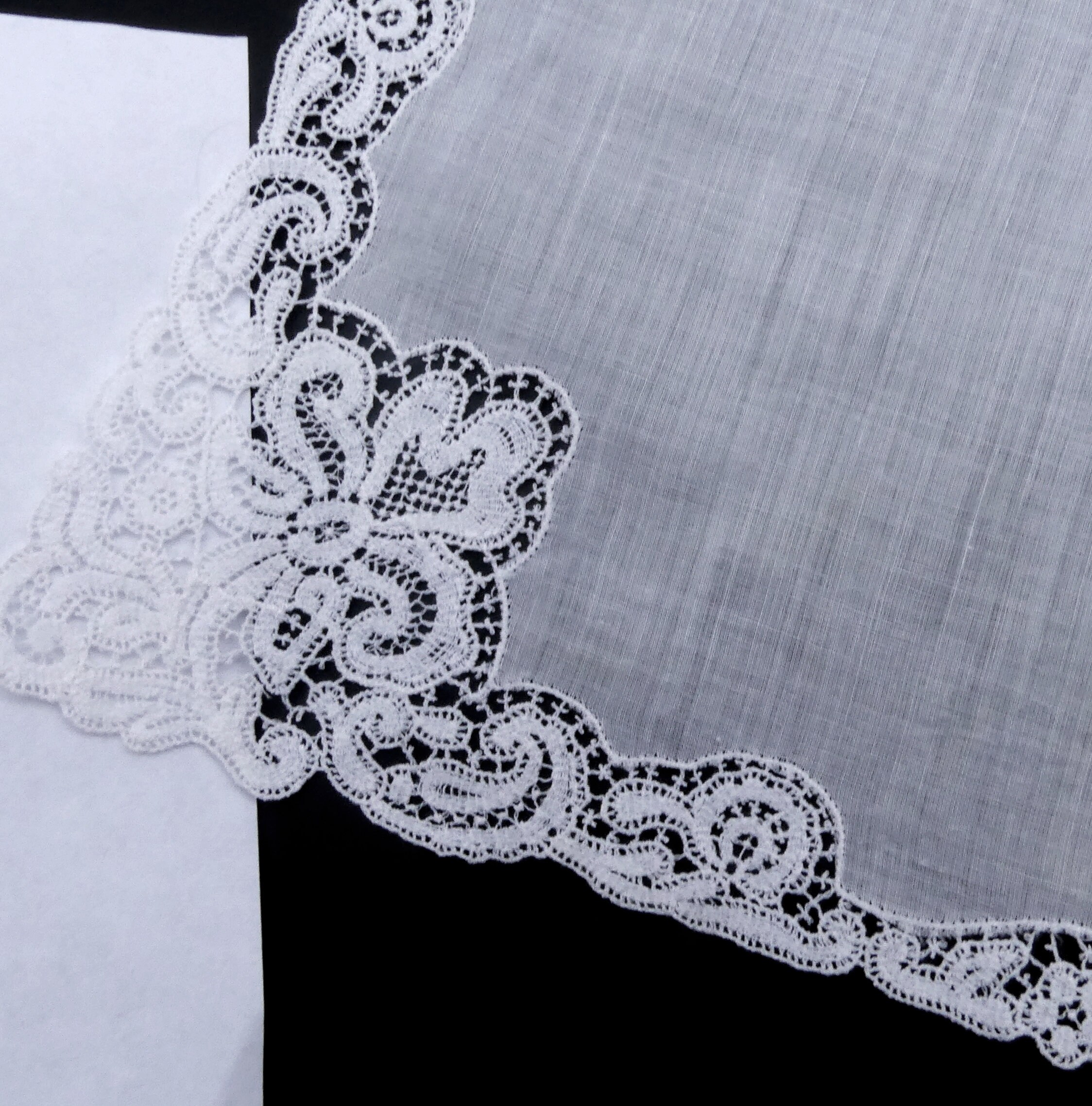 Vintage Lace Cotton Handkerchief Color Ecru 103/4 X 11 1/8 - Etsy