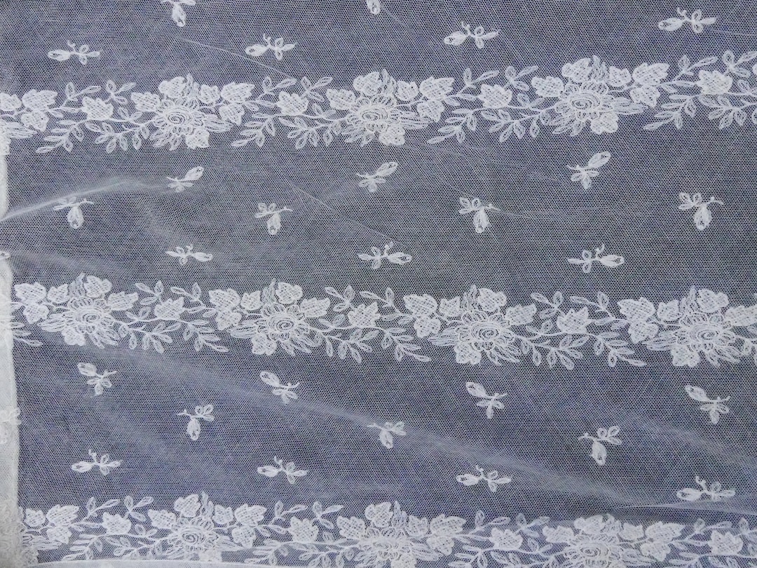 Antique French Handmade Tambour Lace Panel W Lace Trim 80” X 38” - Etsy