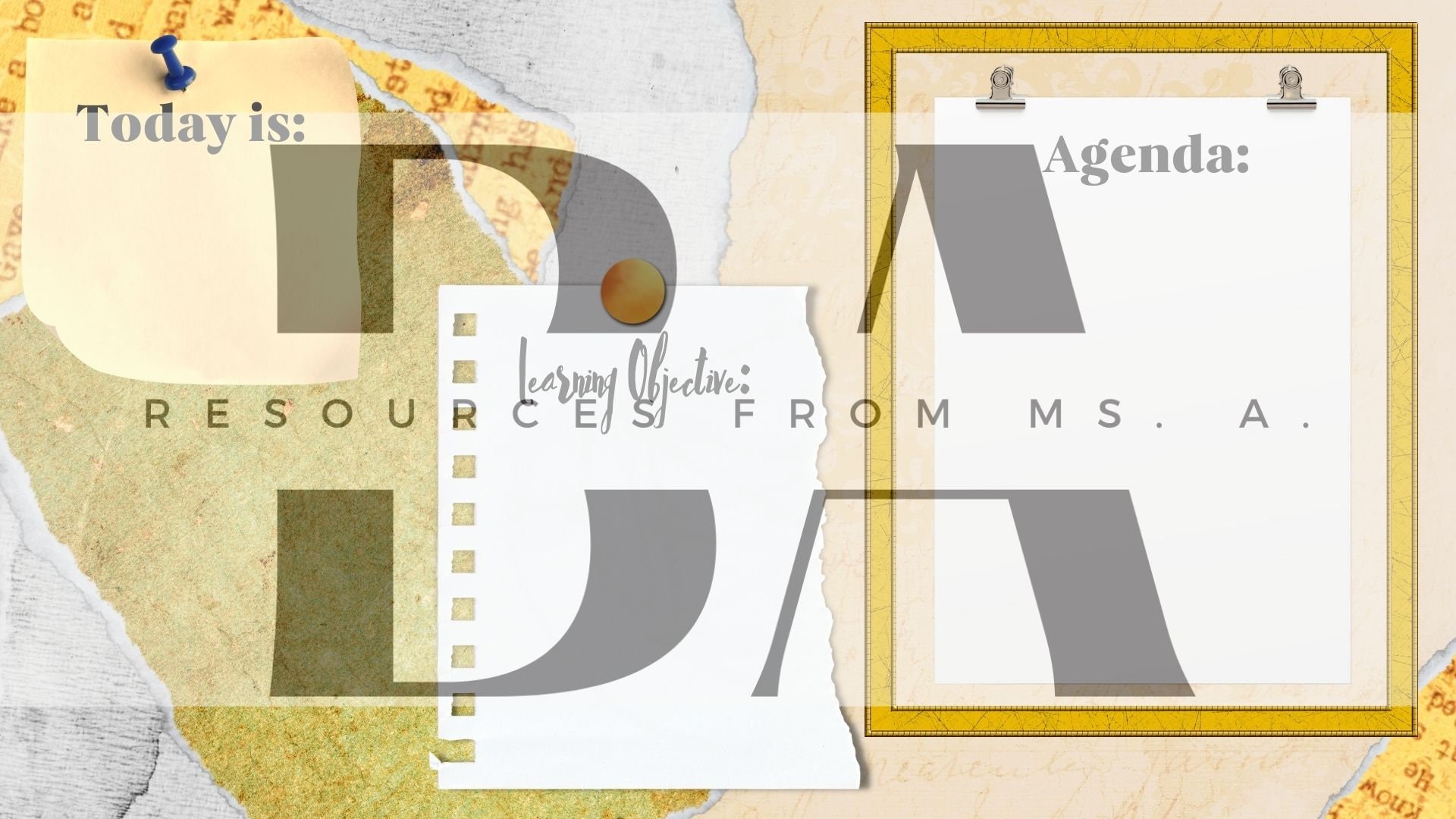 Vintage Scrapbook Presentation Templates for Instruction {digital ...