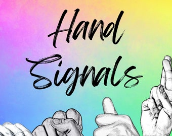 Happy Hues Rainbow Theme Hand Signals | DIGITAL DOWNLOAD | Printable ...