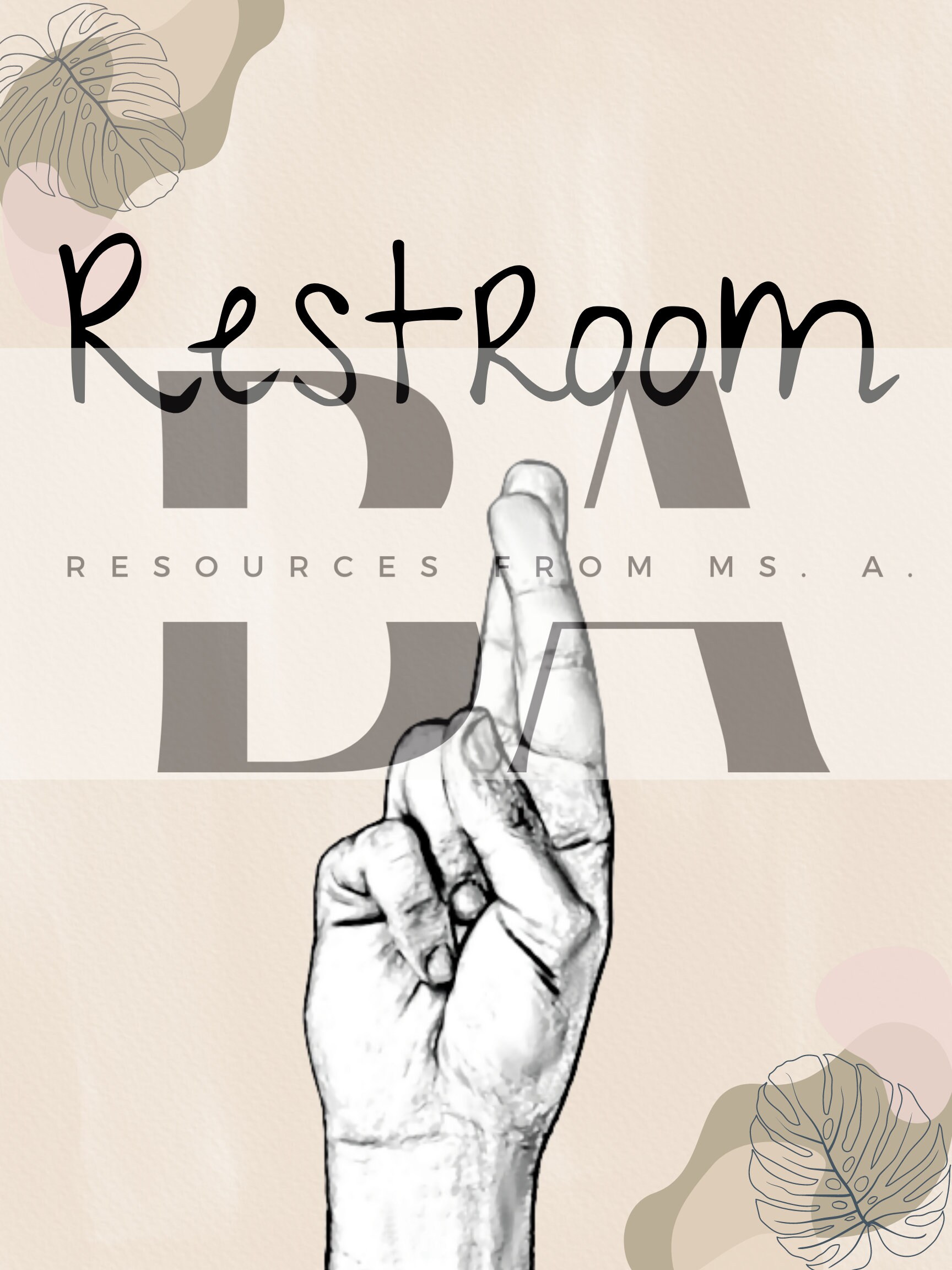 Boho Classroom Hand Signals Posters {digital Download} - Etsy