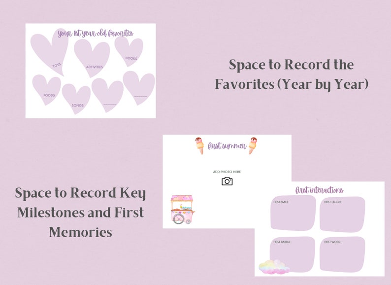 Printable Baby Memory Book From Pregnancy to First Five Years, Baby ...