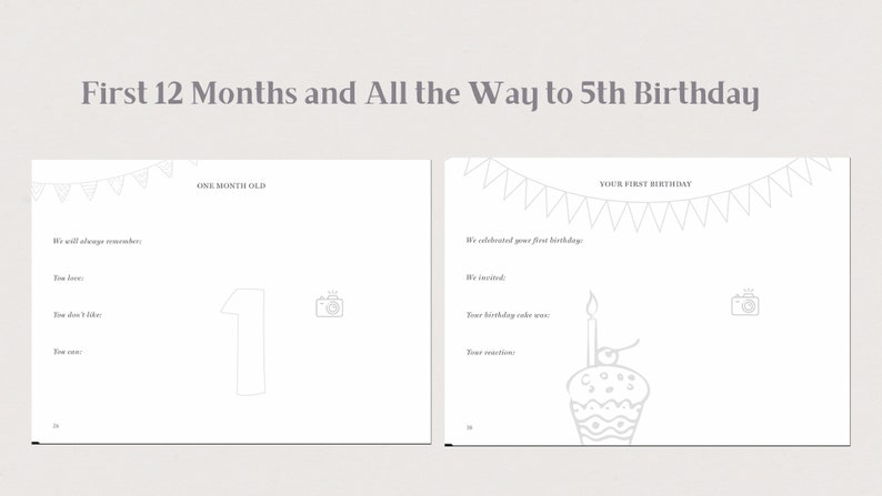Printable Baby Memory Book From Pregnancy to First Five Years - Etsy