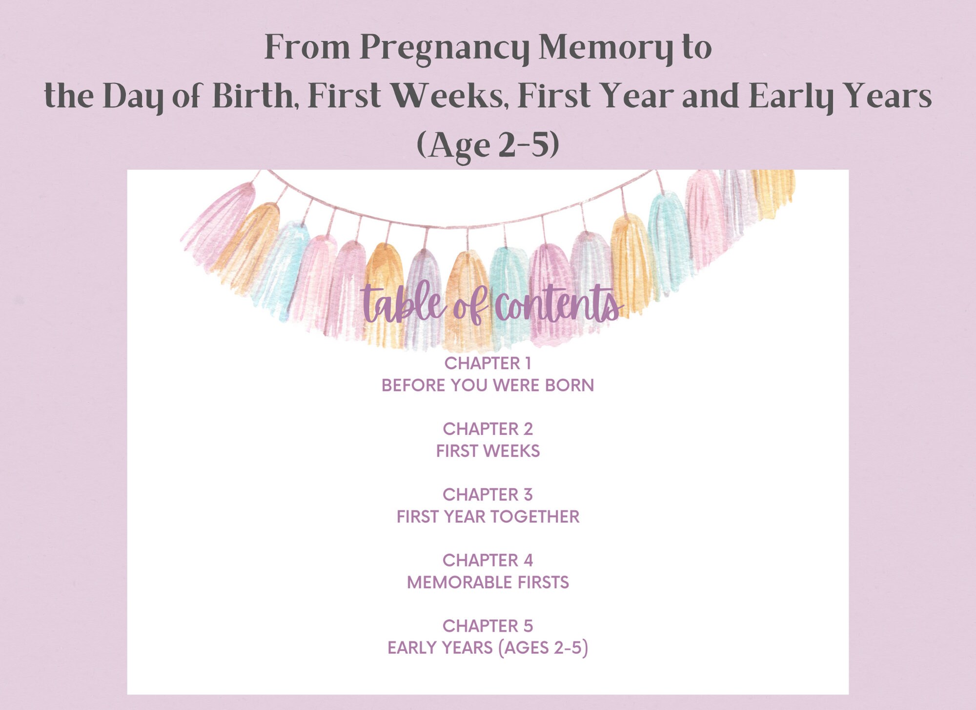 Printable Baby Memory Book From Pregnancy to First Five Years, Baby ...