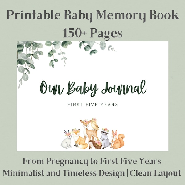 First 5 Years Baby Book Digital - Etsy