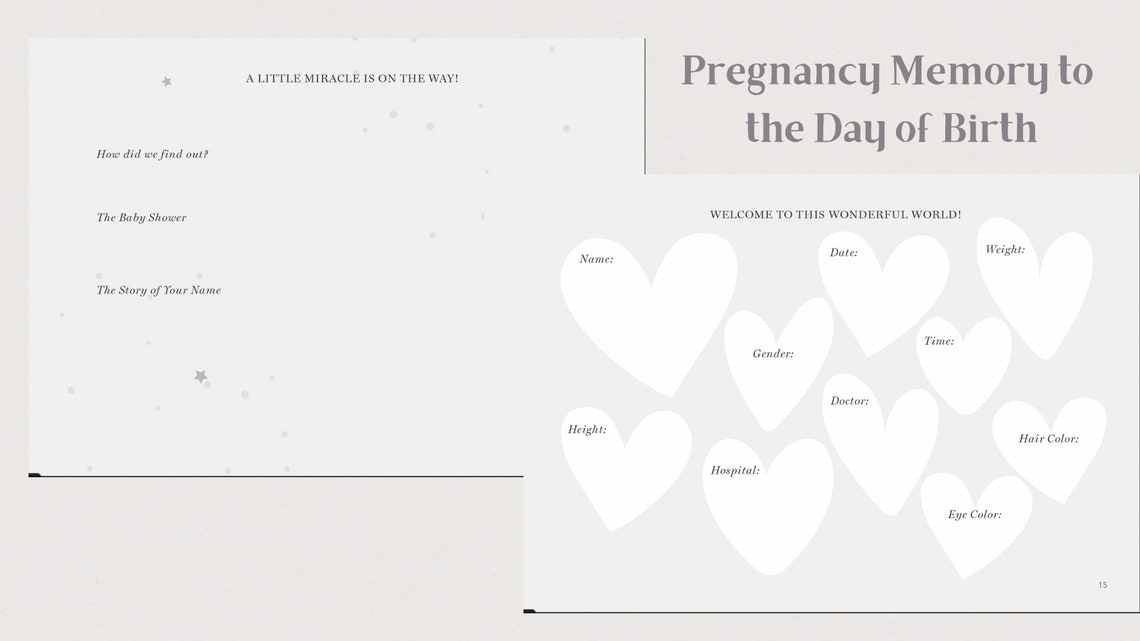 Printable Baby Memory Book From Pregnancy to First Five Years - Etsy