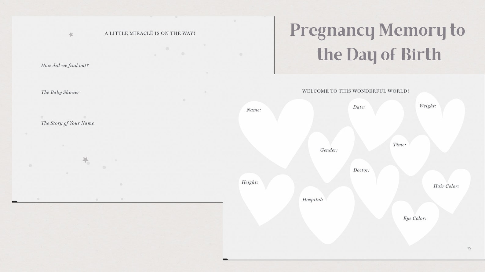 Printable Baby Memory Book From Pregnancy to First Five Years - Etsy