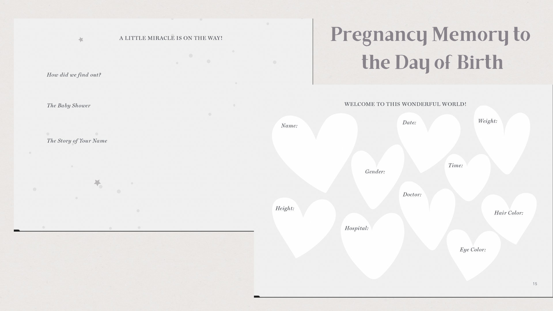 Printable Baby Memory Book From Pregnancy to First Five Years - Etsy