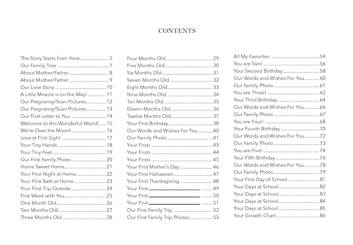 Printable Baby Memory Book From Pregnancy to First Five Years - Etsy